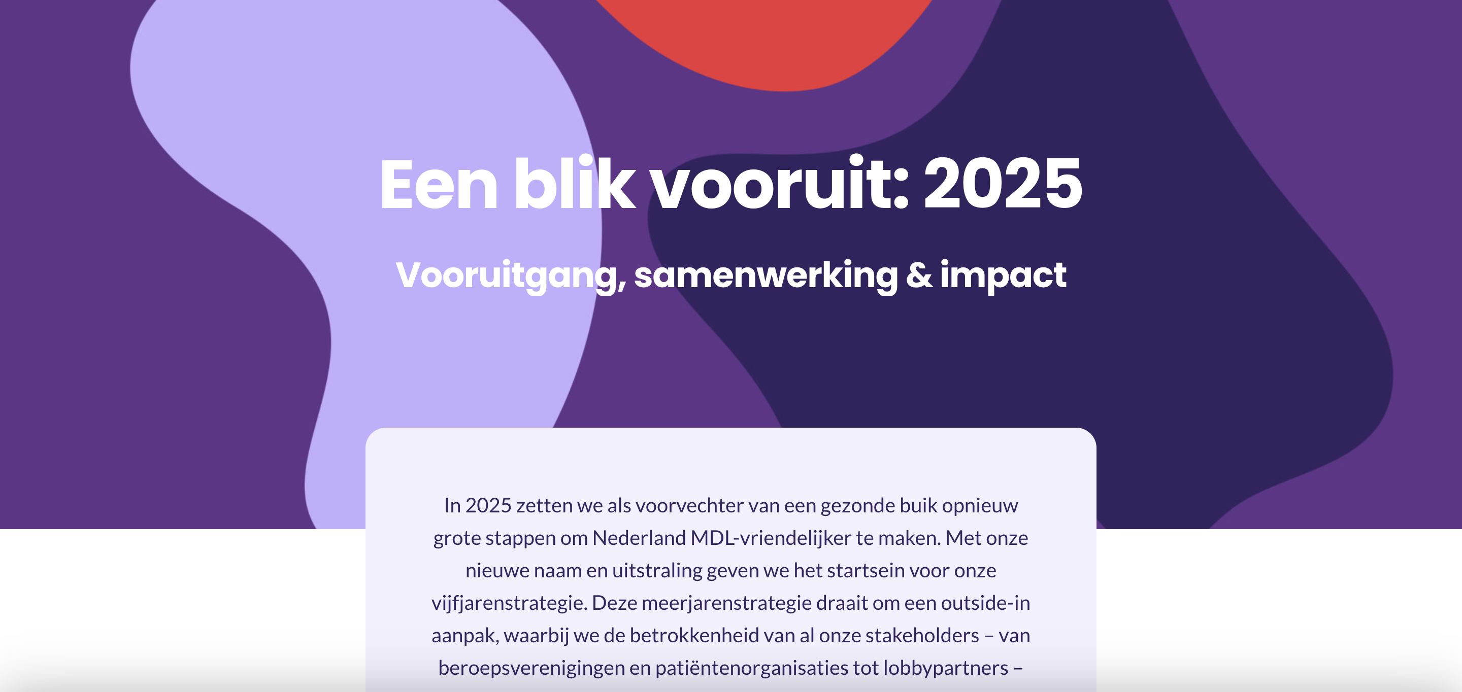 Een blik vooruit: 2025 - Jaarverslag MDL fonds 2024